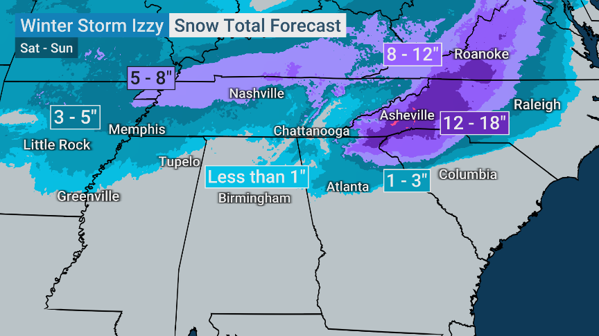 Southeast snow forecast | Firsthand Weather