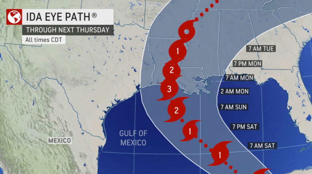 Ida forms, expected to slam the Gulf Coast as a Major Hurricane ...
